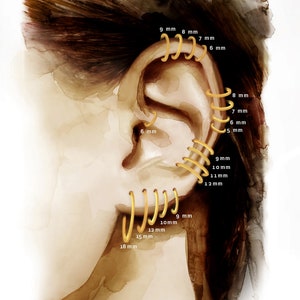 Hoop Earring.huggie Earring.conch Hoop.piercing.nose.helix Hoop ...