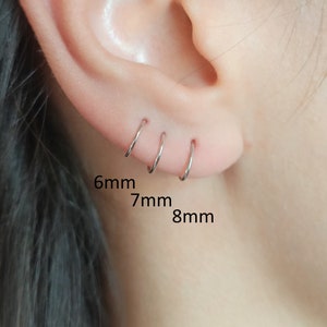 Hoop Earring.huggie Earring.conch Hoop.piercing.nose.helix Hoop ...