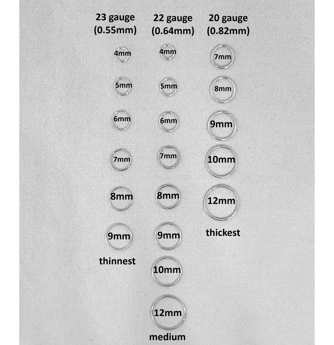 Hoop Earring.huggie Earring.conch Hoop.piercing.nose.helix Hoop ...