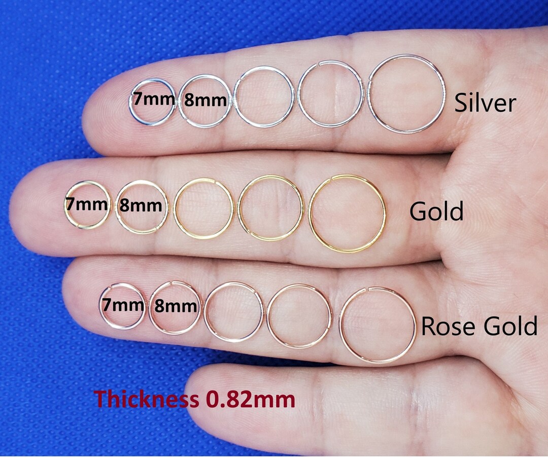 Helix Hoop Earrings. Small Hoop Earrings. Minimalist. Inner Diameter ...