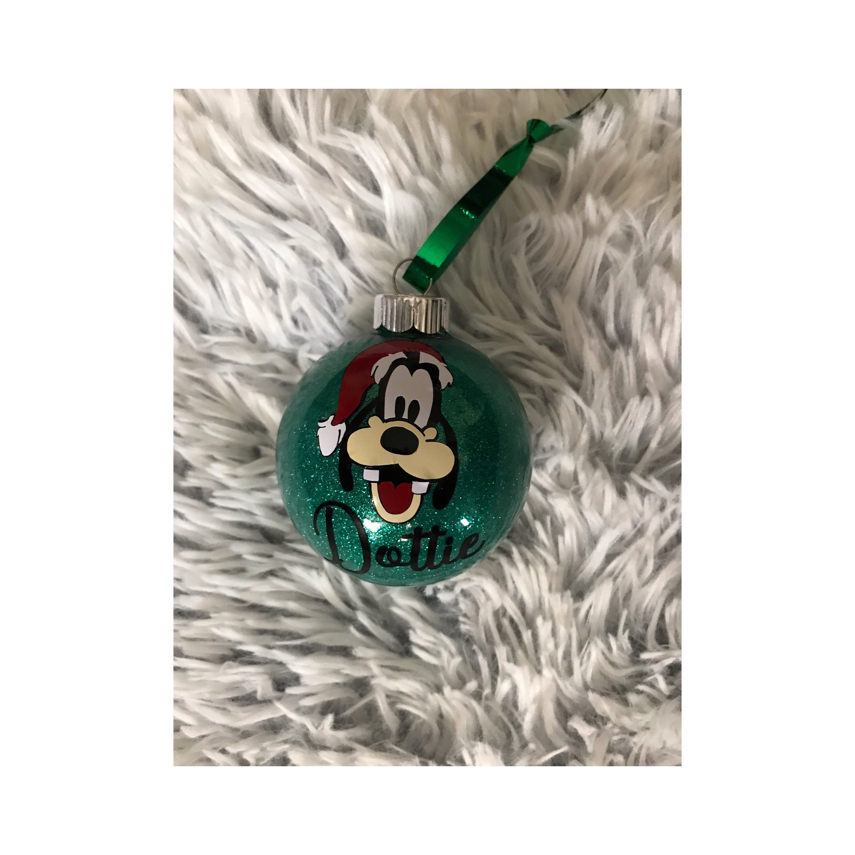 Goofy Customized Glitter Ornament, Goofy Christmas Ornament, Glitter ...