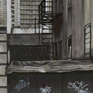 Alley View - Giclee Fine Art Print NYC Street Scene - Etsy