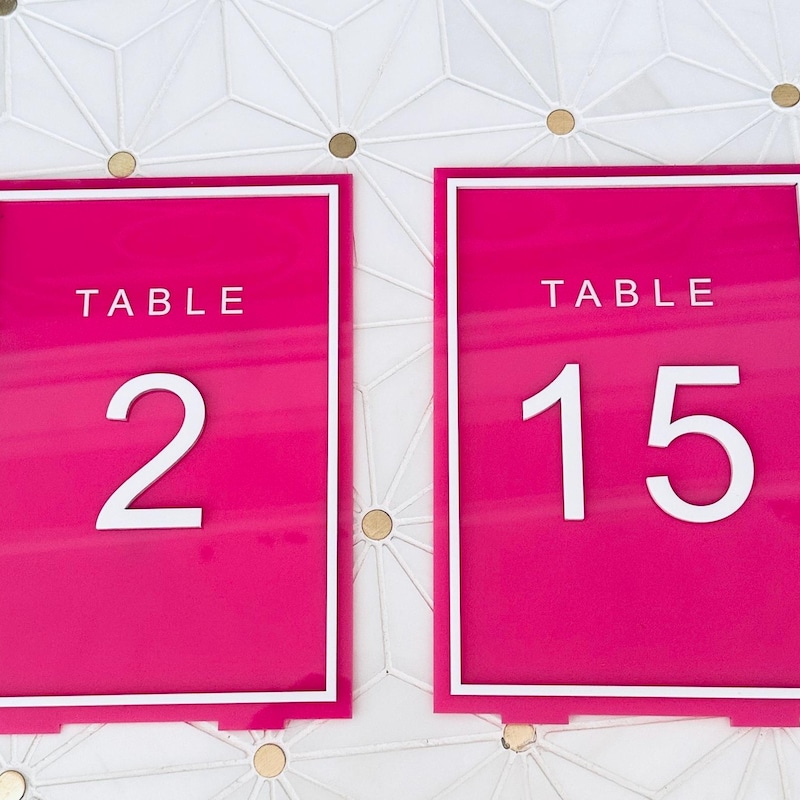 Modern Table Numbers - Etsy