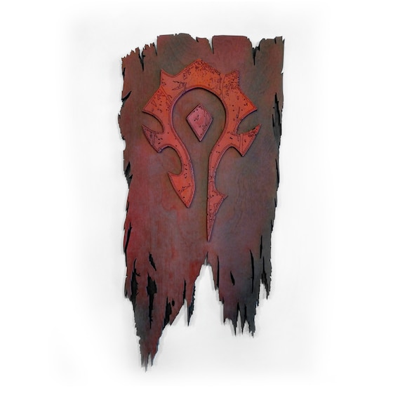 Horde Banner Laser cut wood wall art large game decoration | Etsy