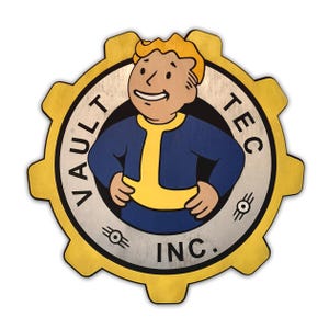 Vault Tec Logo - Fallout 4 Vault Boy - Wood Wall Decoration - Etsy