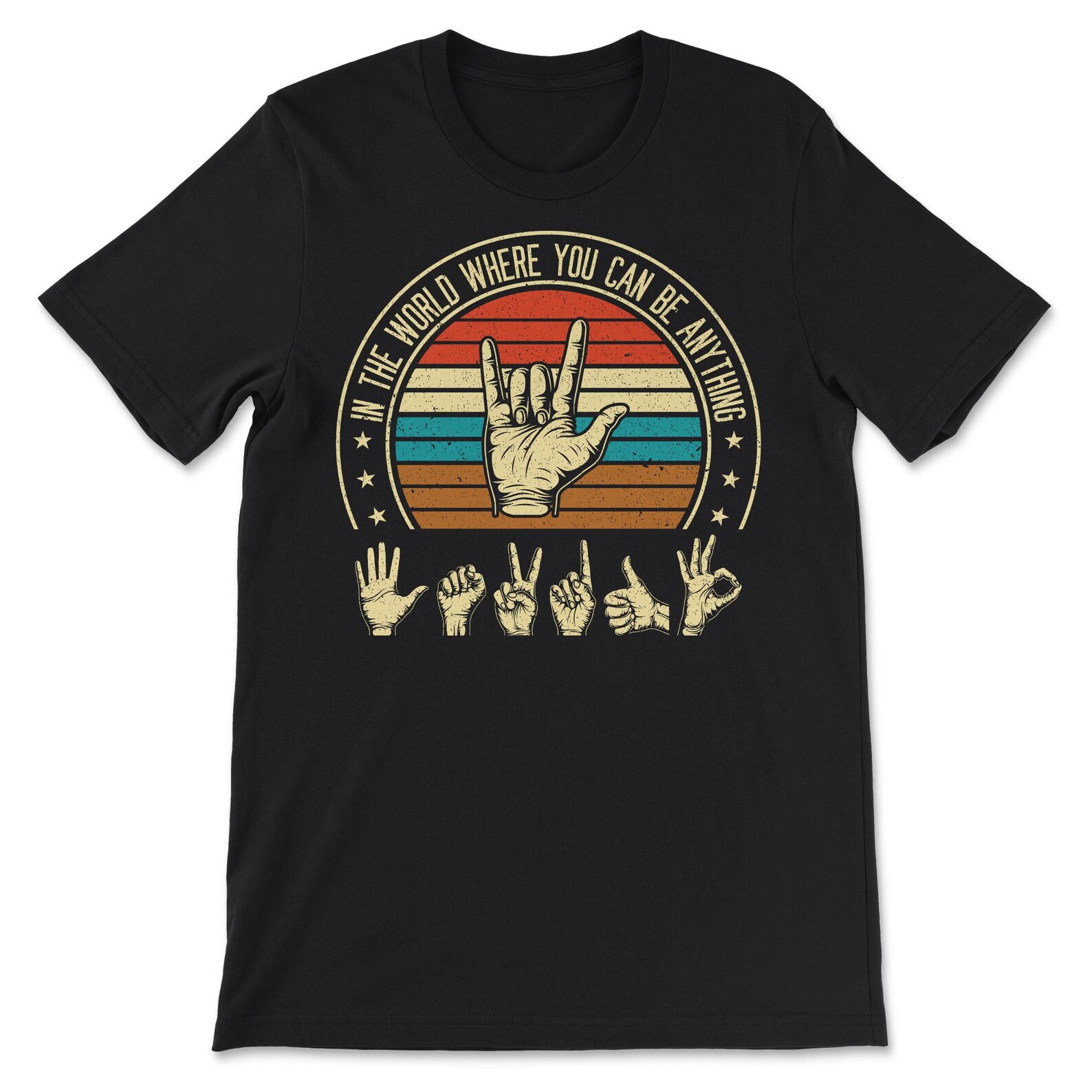 In A World Where You Can Be ASL Sign Deaf Language - Etsy