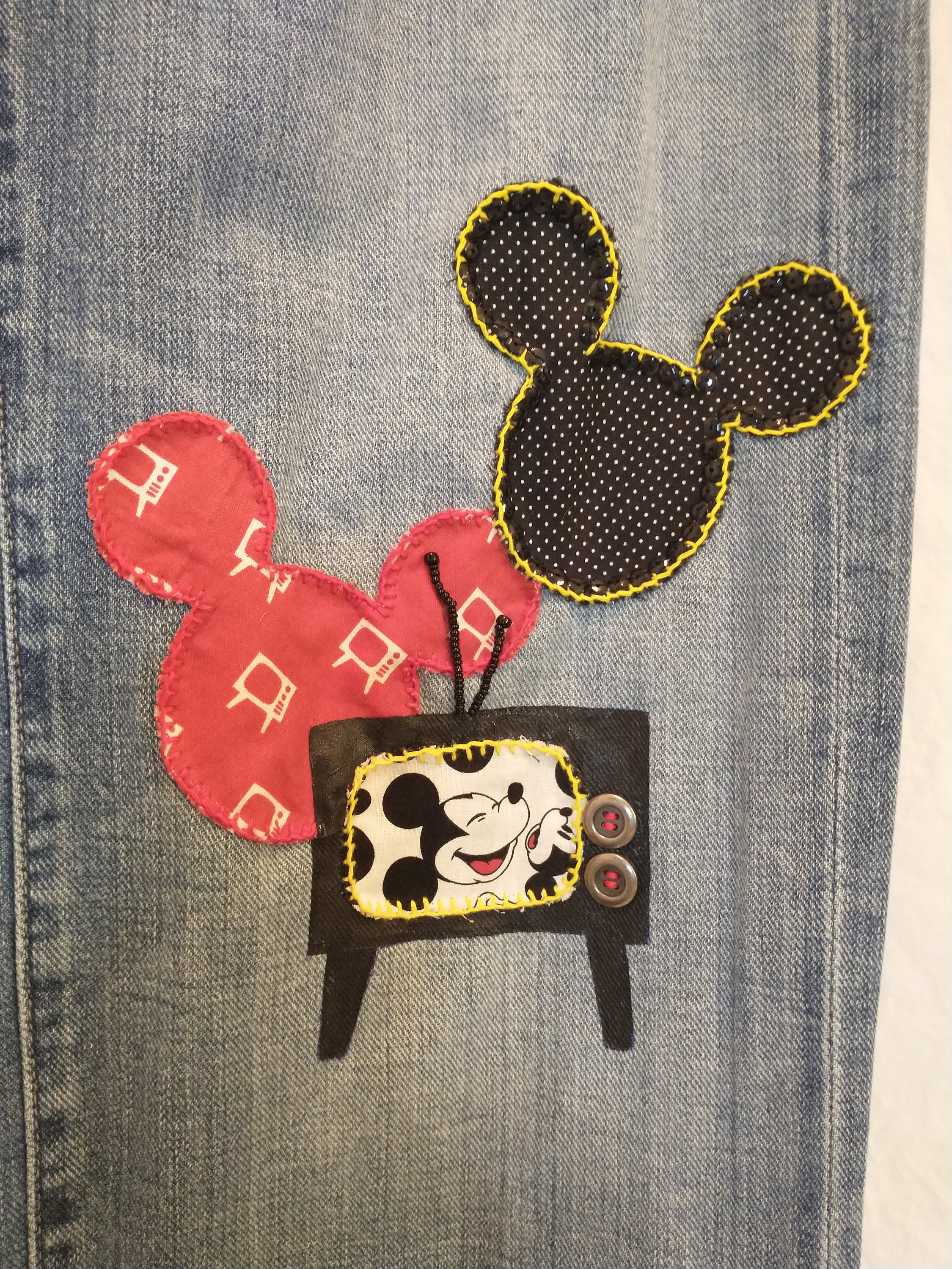 Disneybound, Mickey Mouse Jeans, Embellished Jeans, Disney Jeans ...
