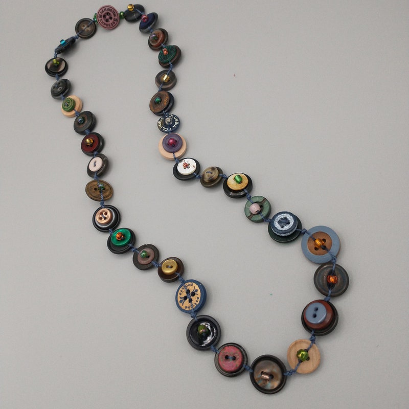 Button Necklace - Etsy
