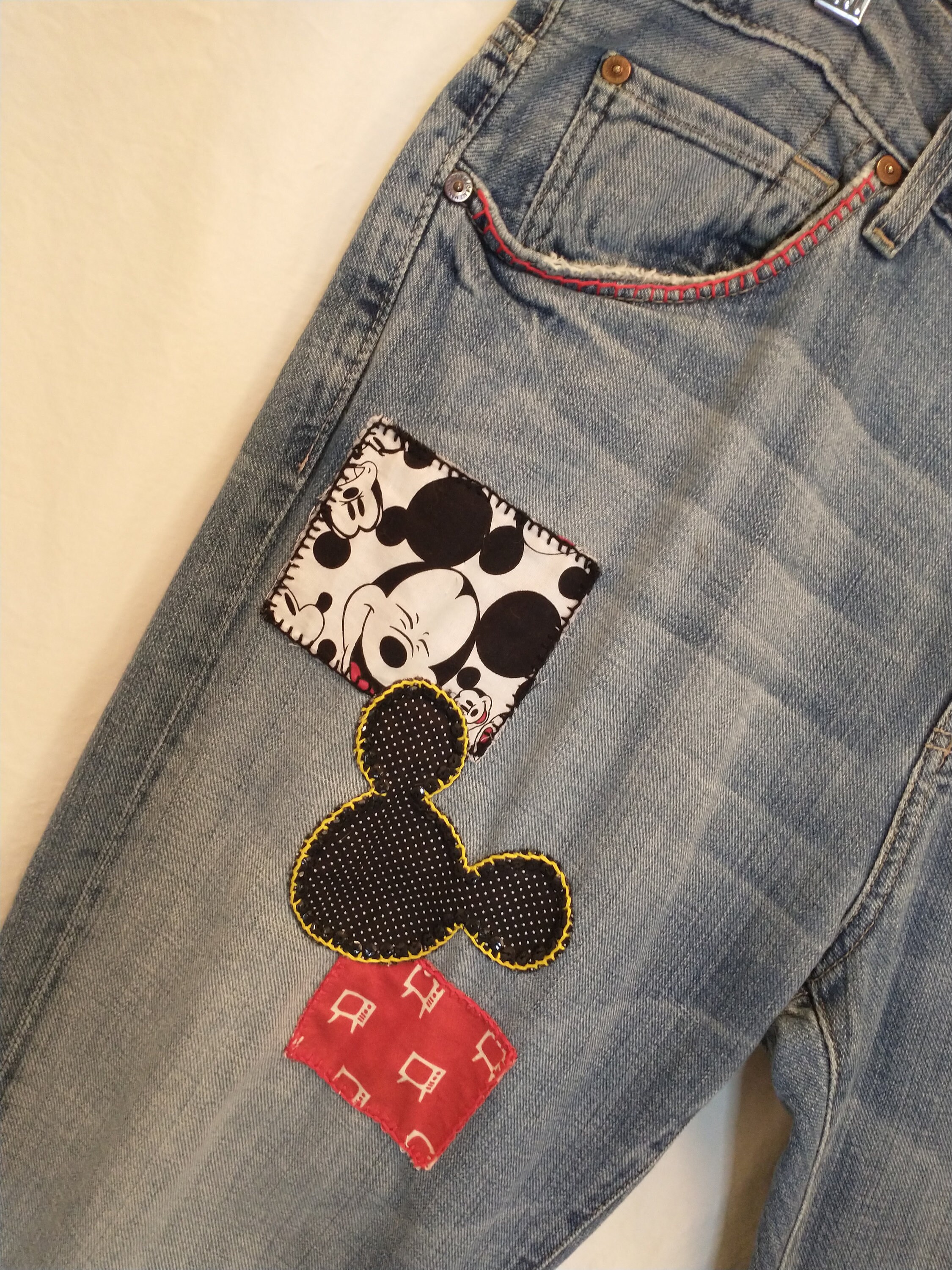Disneybound, Mickey Mouse Jeans, Embellished Jeans, Disney Jeans ...