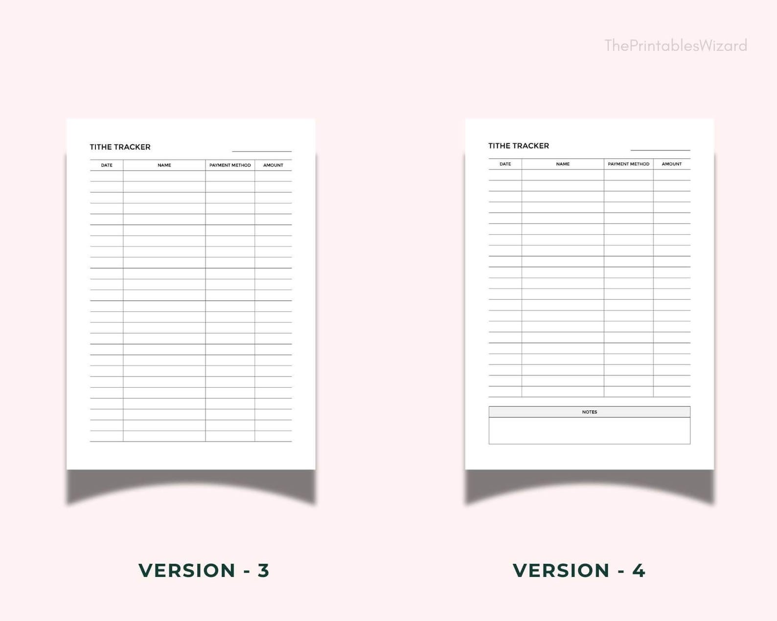 Simple Tithe and Offerings Tracker, Church Tithing Log and Record ...