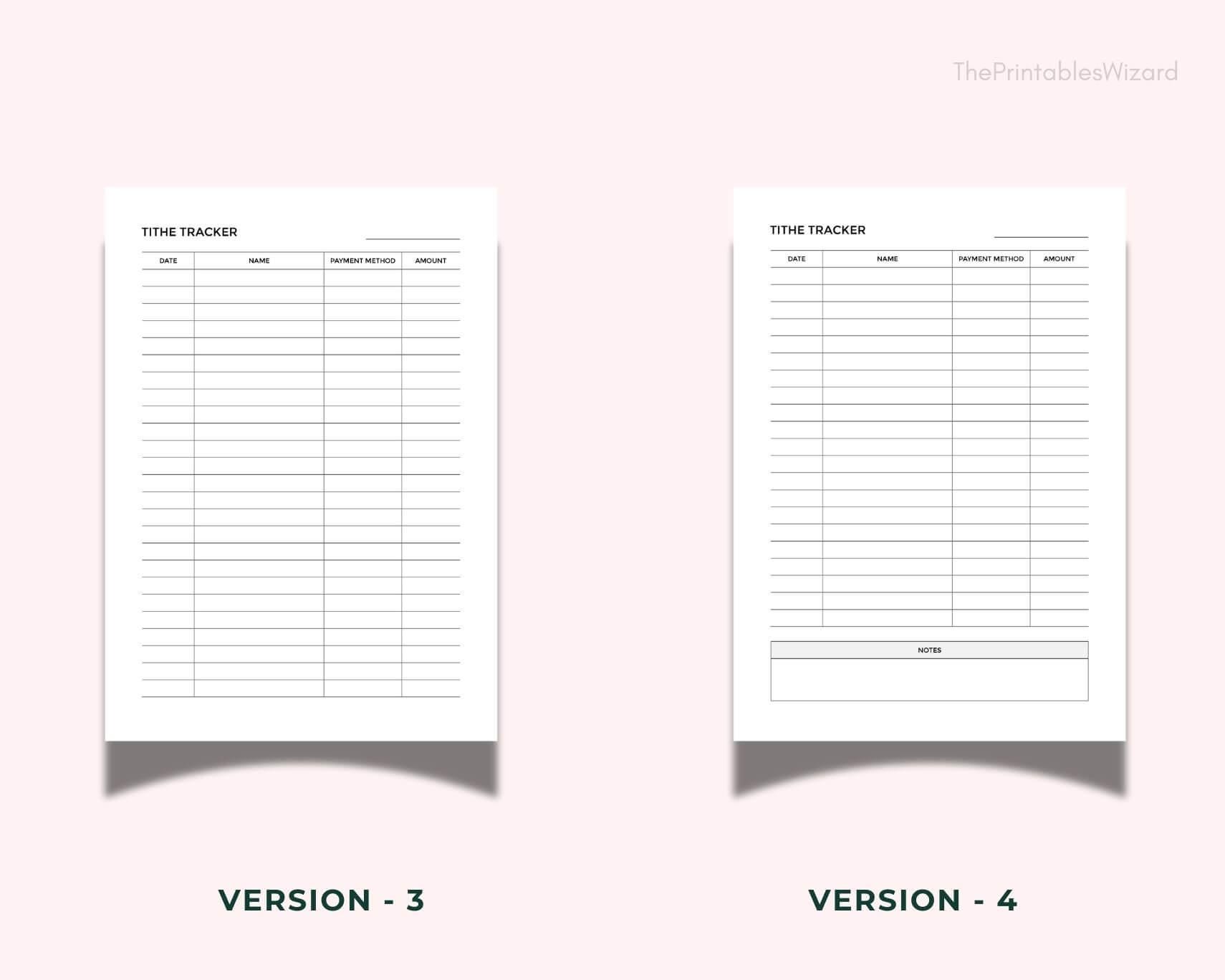 Simple Tithe and Offerings Tracker, Church Tithing Log and Record ...