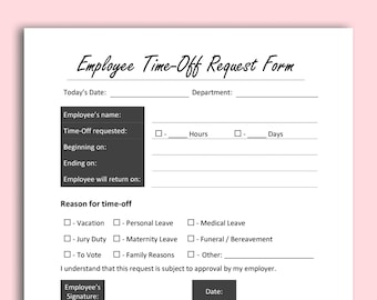 Request off Calendar Template - Etsy Singapore