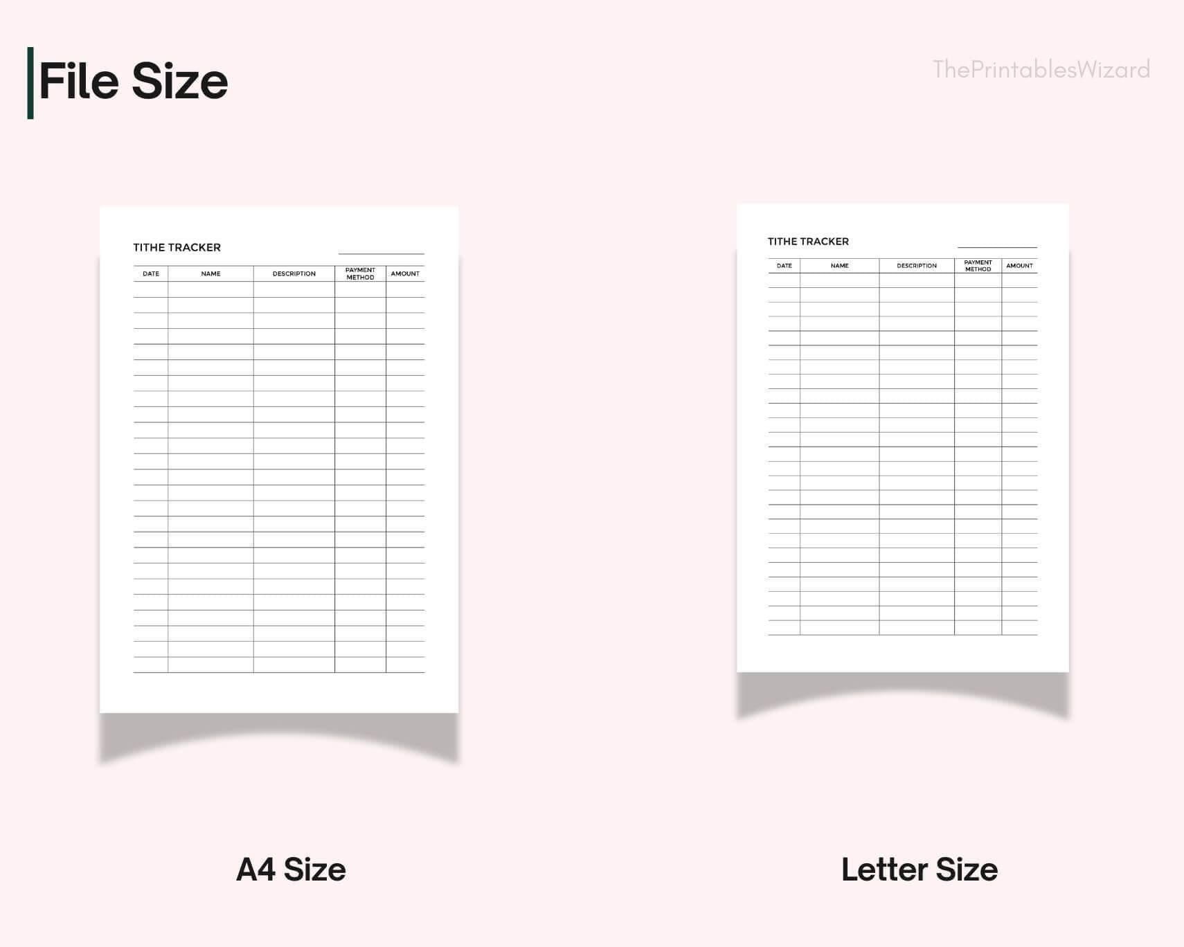 Simple Tithe and Offerings Tracker, Church Tithing Log and Record ...