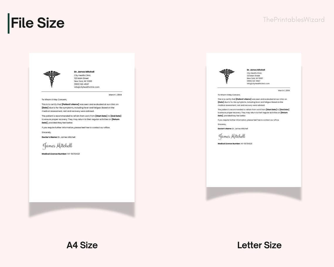 Editable Doctors Note for Work Template, Doctors Work Injury Letter ...