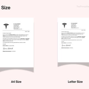 Editable Doctors Note for Work Template, Doctors Work Injury Letter ...
