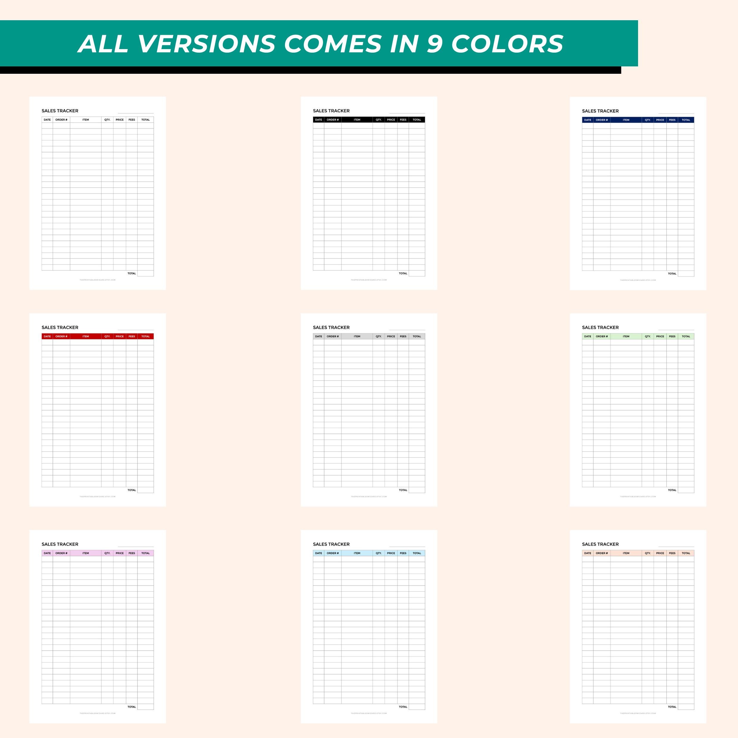Sales Tracker Template - Track Sales, Costs & Profits | Printable and ...
