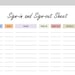 Sign in and Sign Out Sheet With Date and Time - Time in and Time Out ...