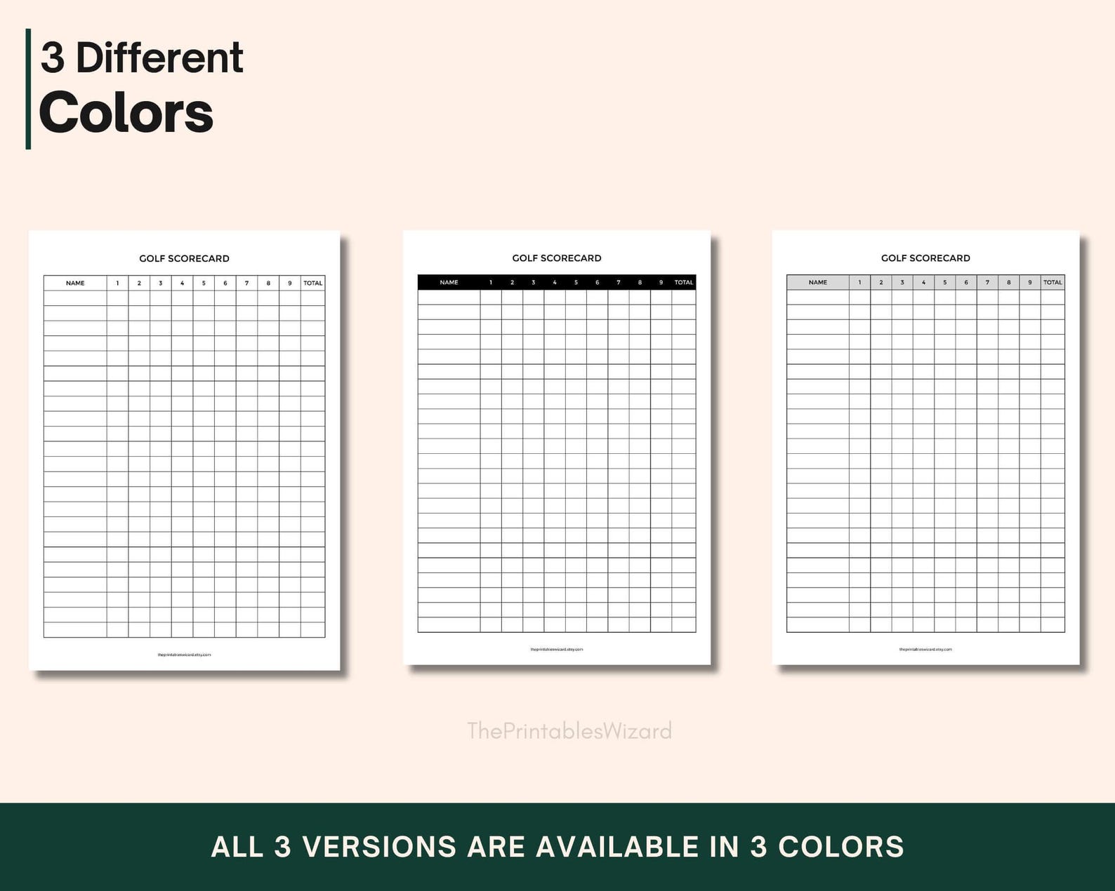 Best Golf Scorecard Template | Printable, Fillable and Editable PDF - Etsy