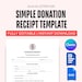 Simple Donation Receipt Template, Nonprofit Donation Receipt Form ...