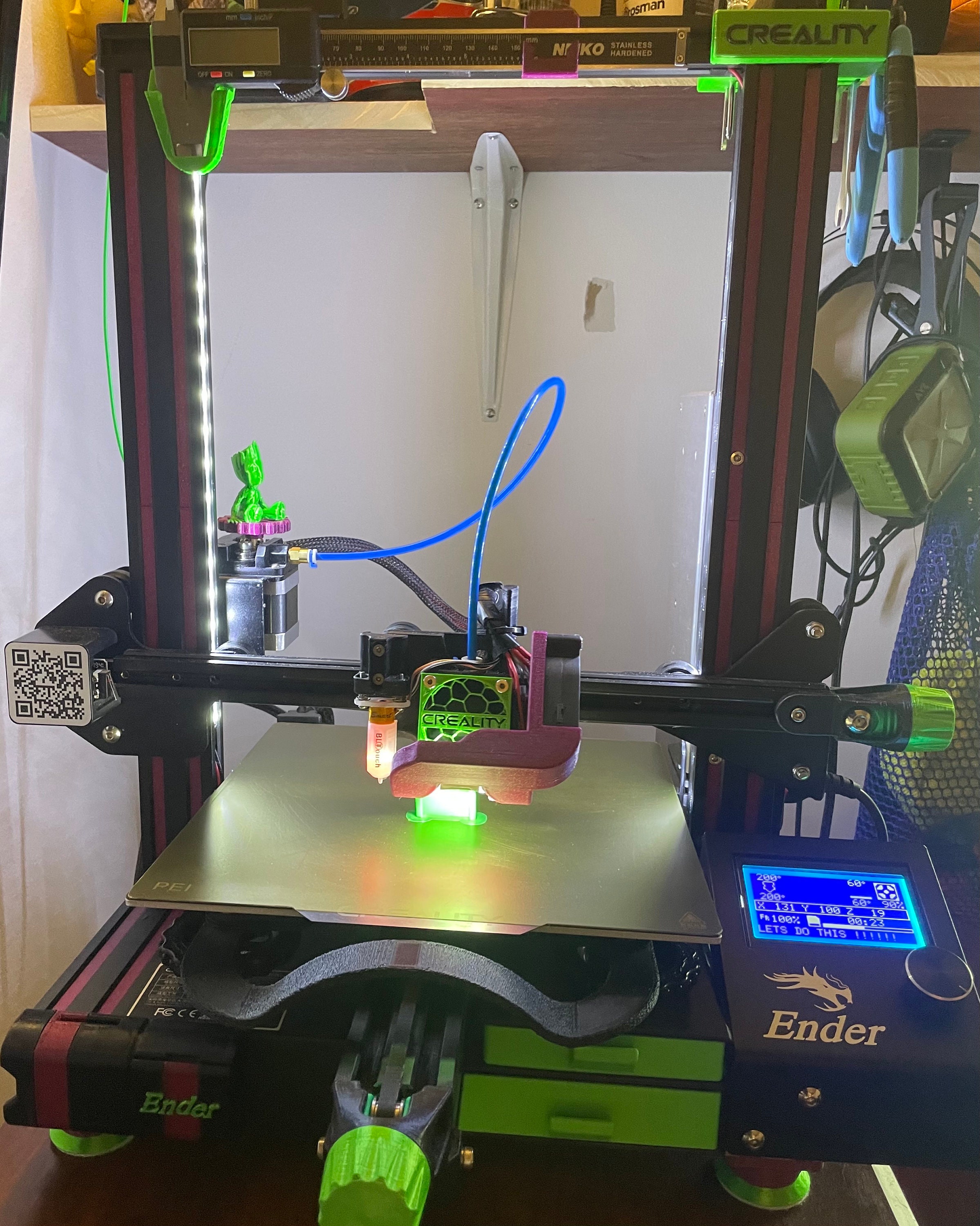 Ender 3 / 3 Pro LED Light Kit Z Bars and Hotend Light W/ On/off Switch ...
