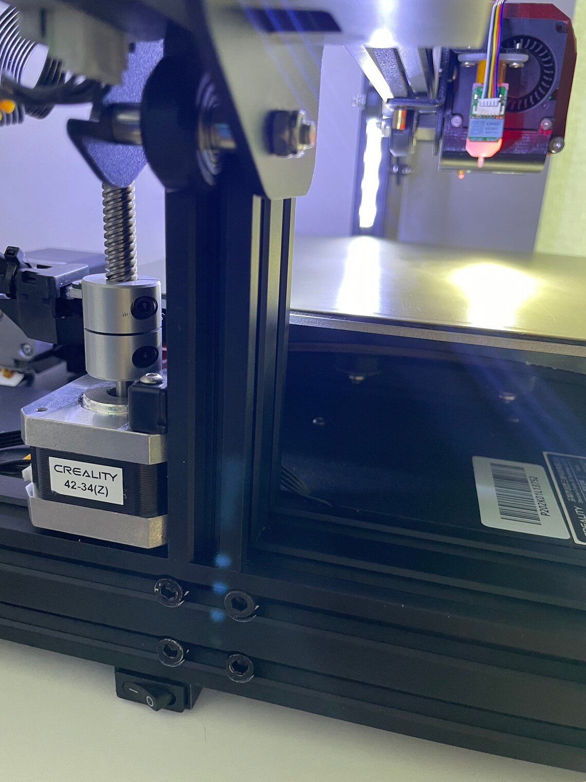 Ender 3 V2 Full LED Light Kit Bundle Z-bars AND Hotend Lights On/off ...