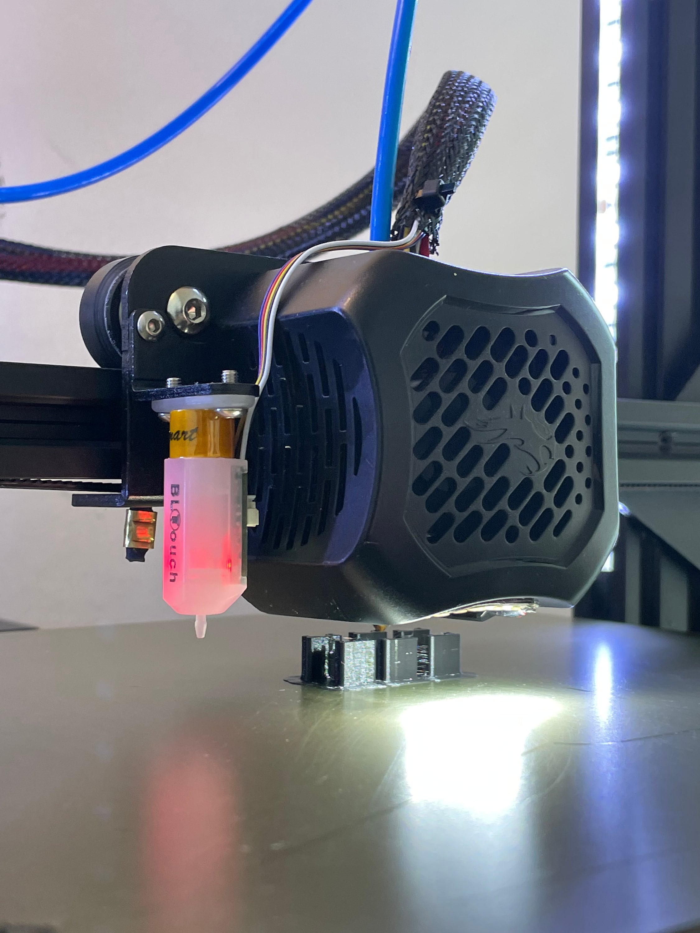 Ender 3 V2 Full LED Light Kit Bundle Z-bars AND Hotend Lights On/off ...