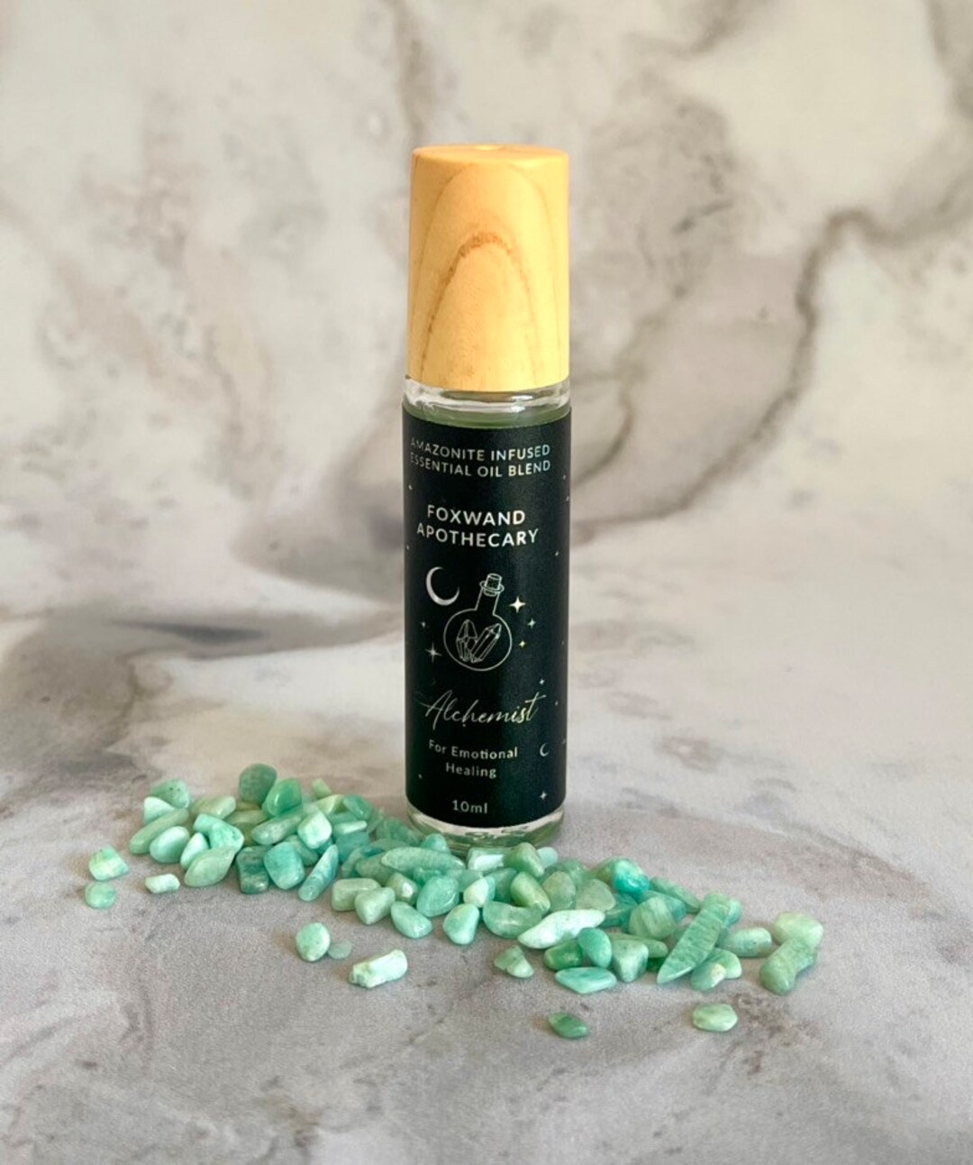 Emotional Healing Essential Oil Perfume Blend Alchemist & Amazonite Infused Perfume Ritual ...