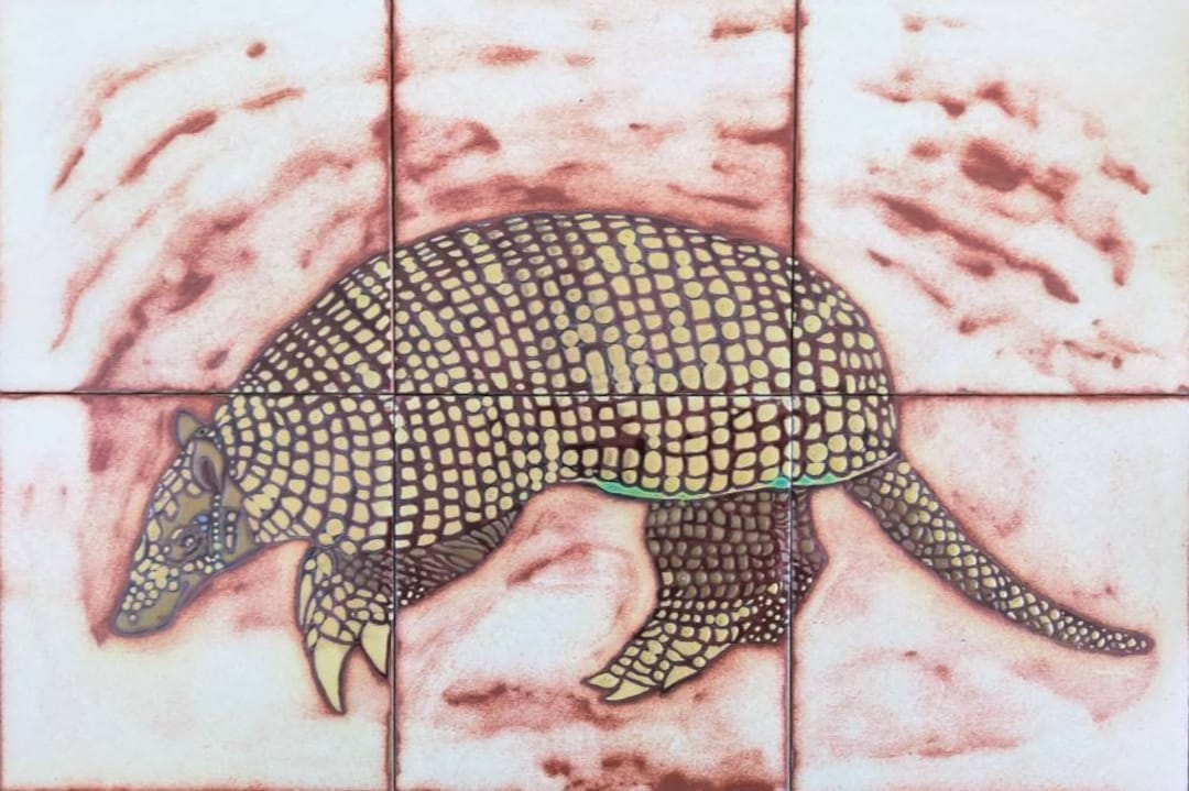 Armadillo Ceramic Mural. Ceramic Wall Art. Tile Wall Art. - Etsy