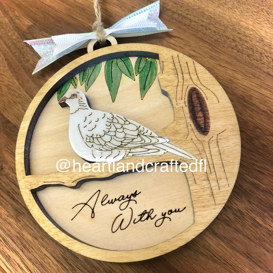 SVG File Dove Memorial Ornament - Etsy