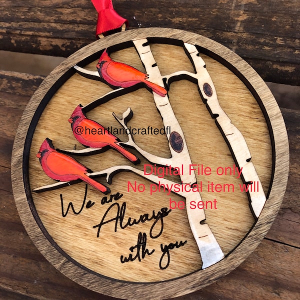 Cardinal Ornament Svg - Etsy