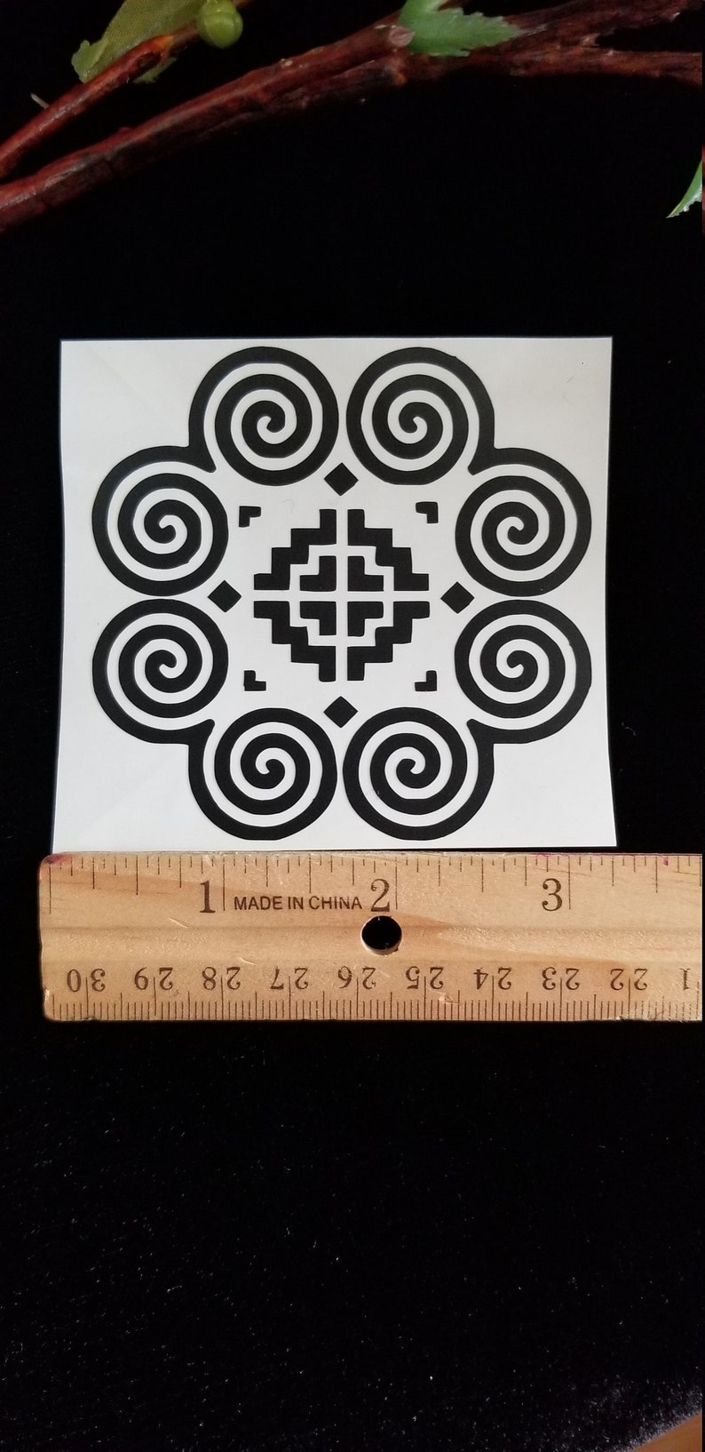 Squared Hmong Elephant Print Vinyl Decalcs - Etsy