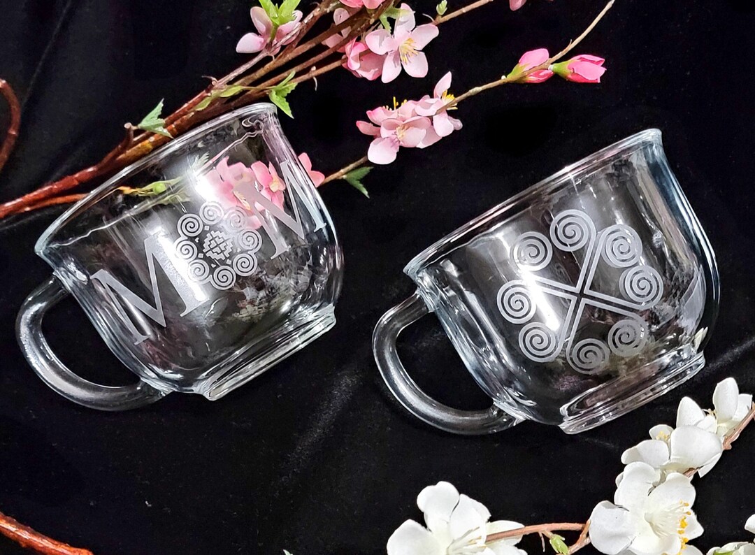 Etched MOM Coffe/tea Cup With Hmong Elephant Print Accent - Etsy