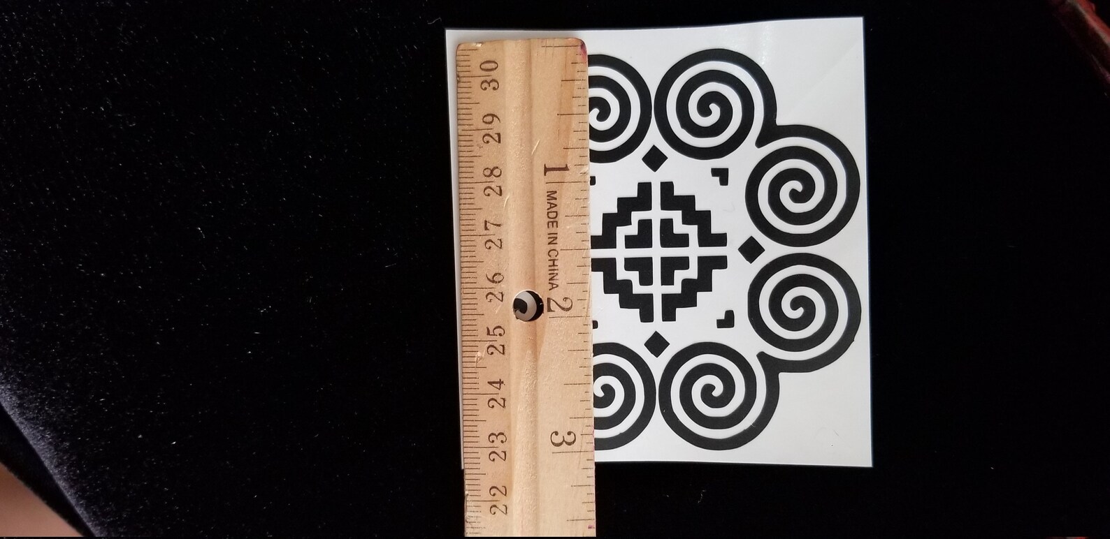 Squared Hmong Elephant Print Vinyl Decalcs - Etsy
