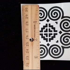 Squared Hmong Elephant Print Vinyl Decalcs - Etsy