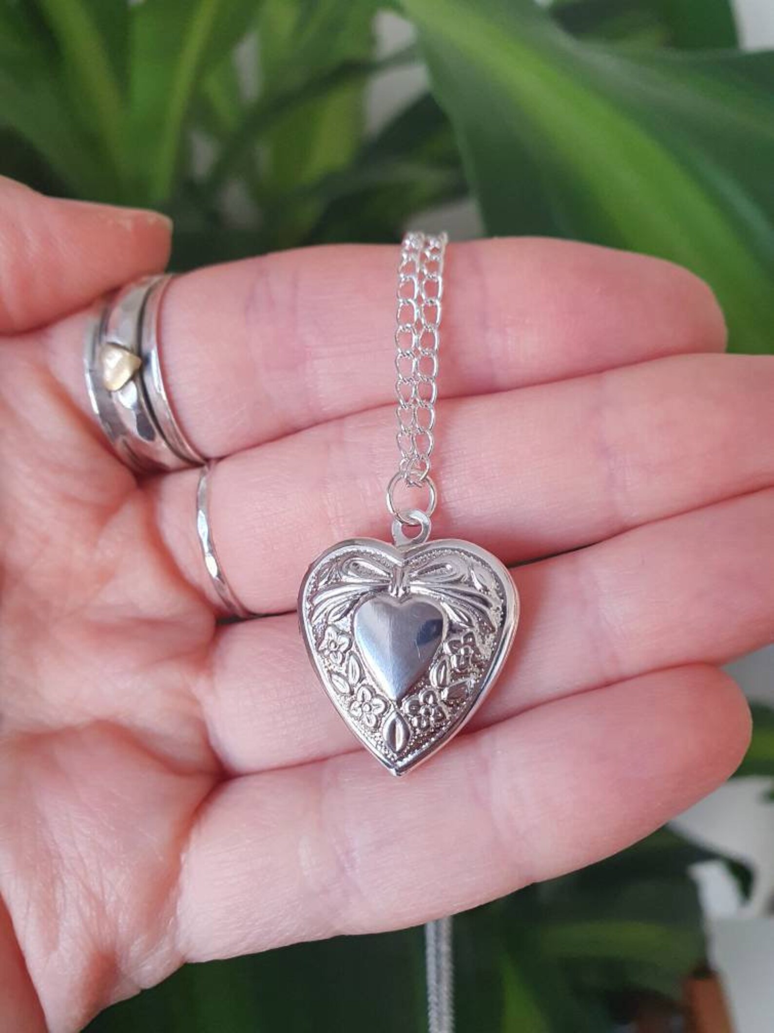 Forget Me Not Locket. Tiny Locket With Forget Me Not Real Flowers ...