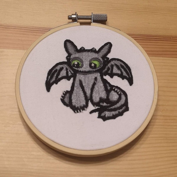 Toothless Embroidery - Etsy