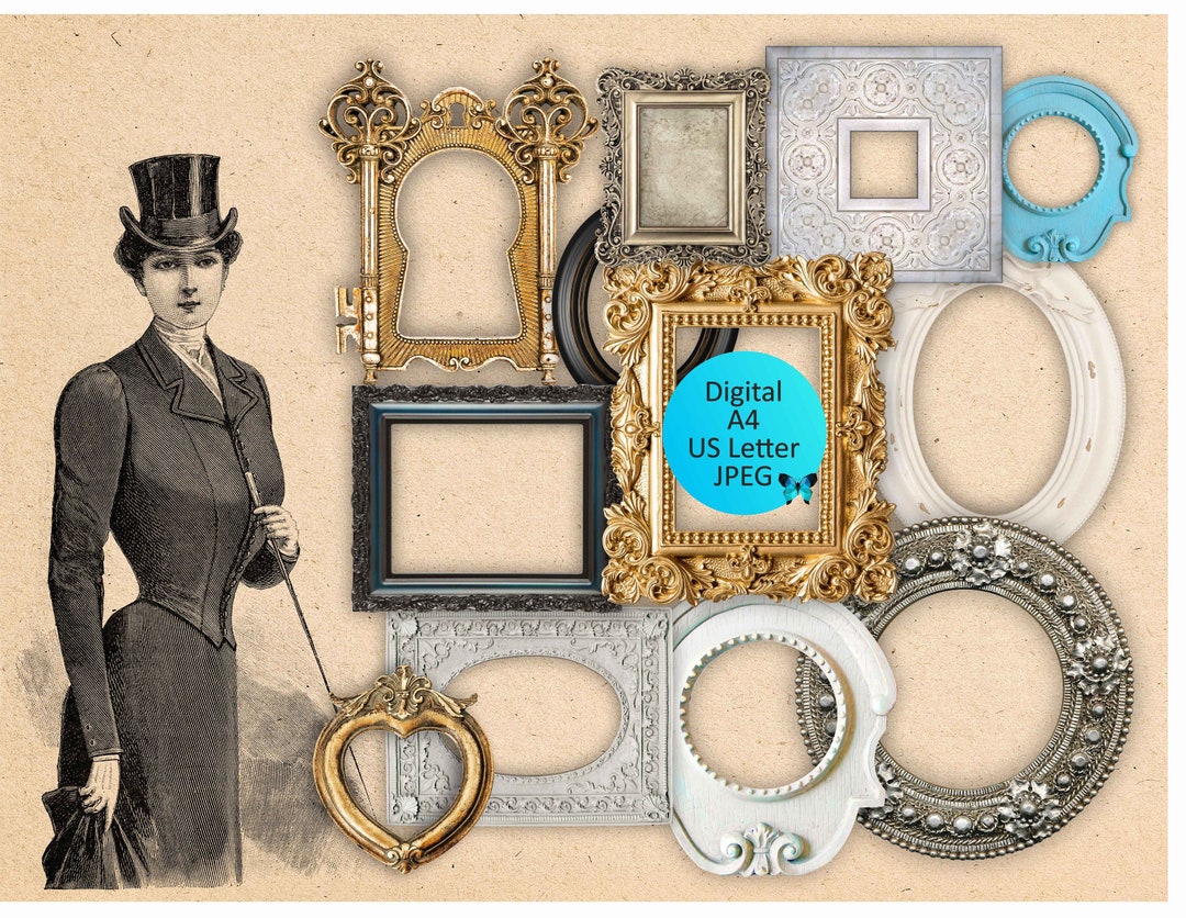 Printable Digital Frame, Vintage Frames, Shabby Vintage, Antique ...