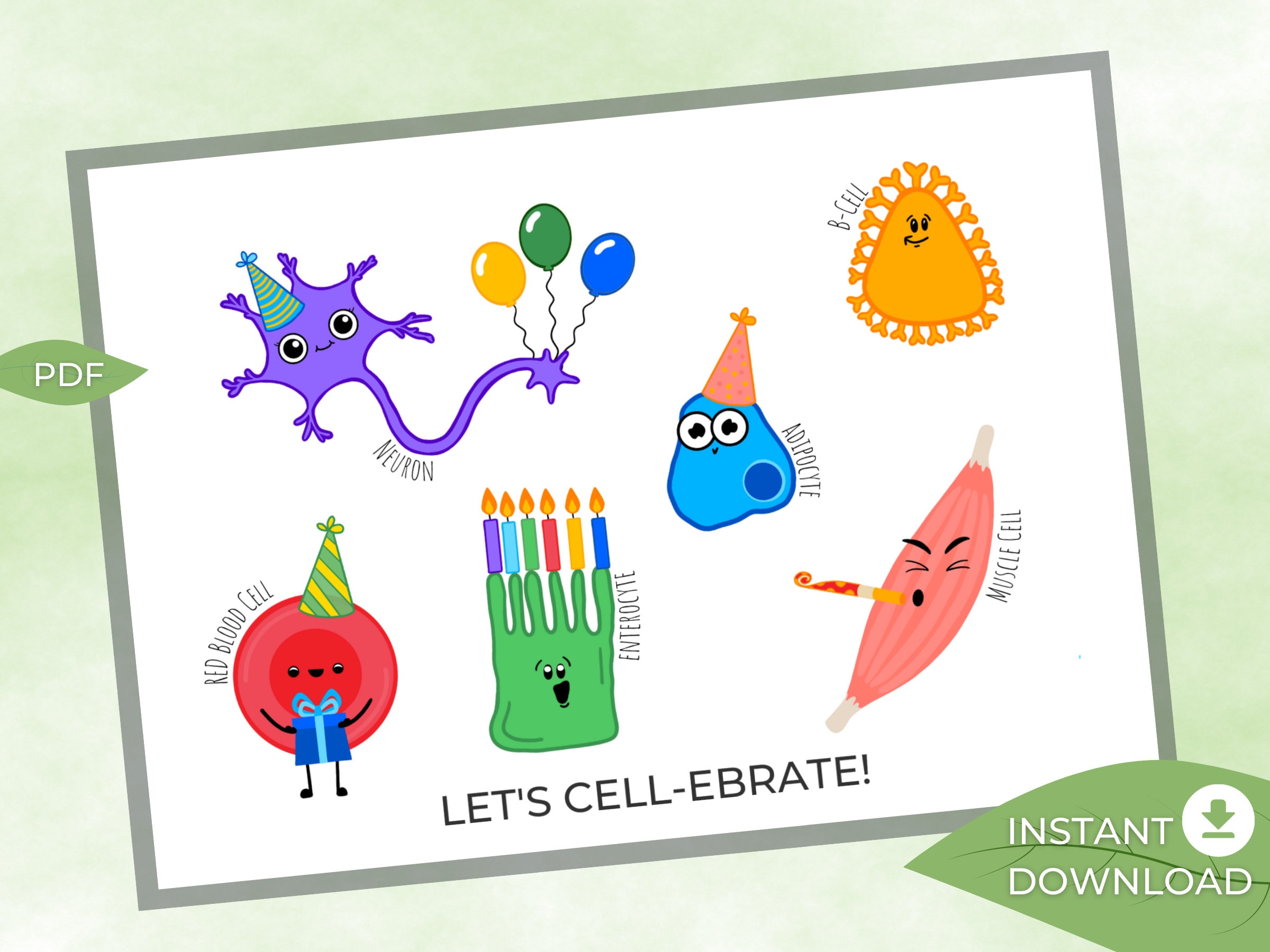 Let's Cell-ebrate! Celebration Science Birthday Card | Friend ...