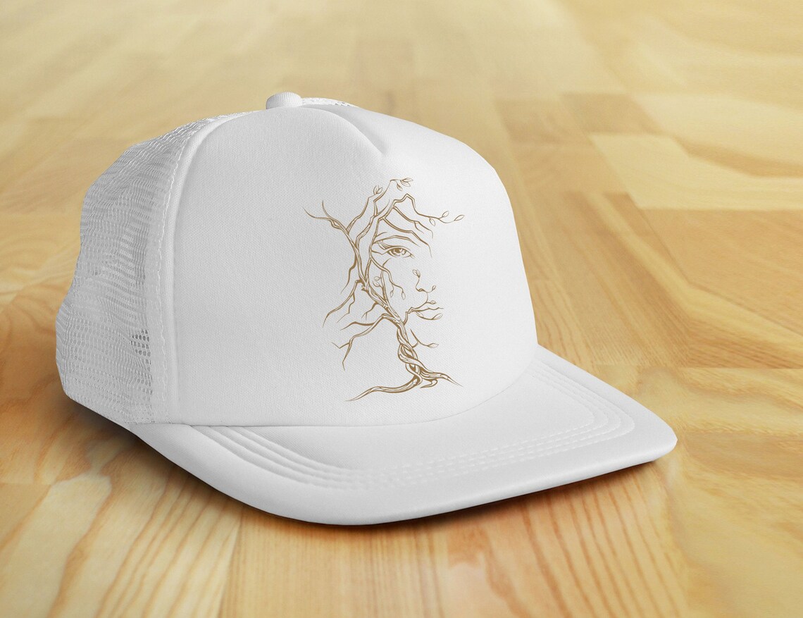 Girl Tree Silhouette Template Digital Woman Laser Cut - Etsy