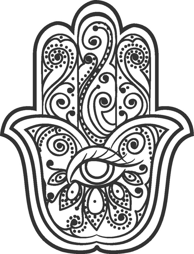 Hamsa Svg Cut Files • Hamsa Hand Svg • Evil Eye Svg • Clipart • Eps ...