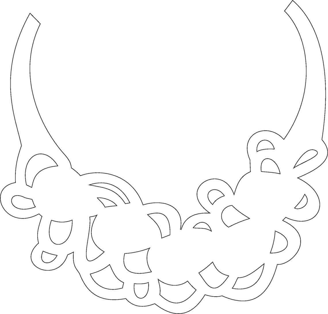 Necklace Template • Digital Download Laser Cut Pattern • Almost Free ...