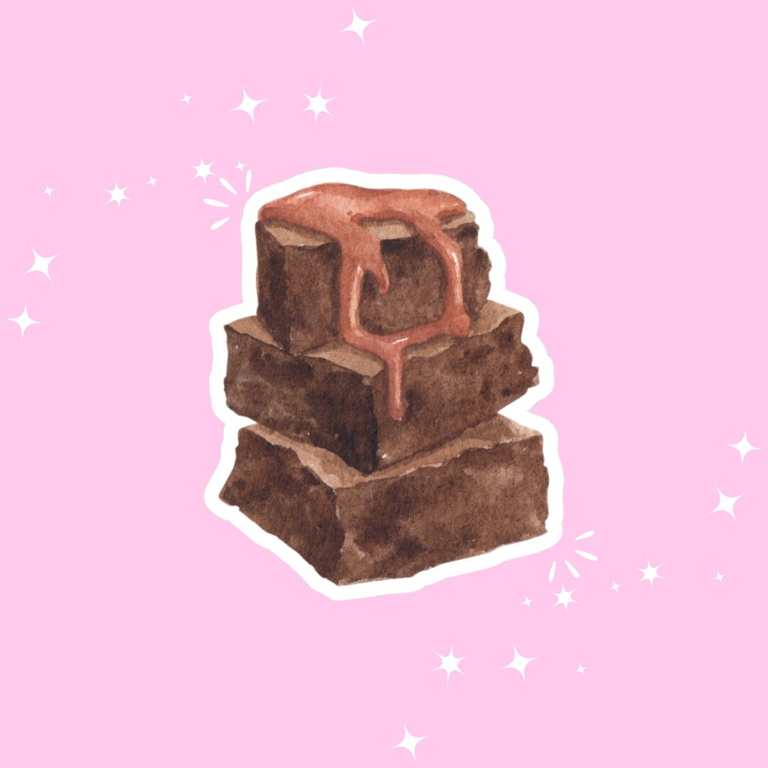 Brownie Delight Kiss-cut Stickers, Cute Brownie Stickers for Laptop ...