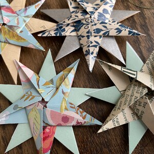 A Set of Ten Handmade Paper Stars for Your Christmas Tree or Wherever ...