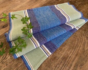 Sweet Handmade Swedish Vintage Linen Table Runner in Red, Blue and ...