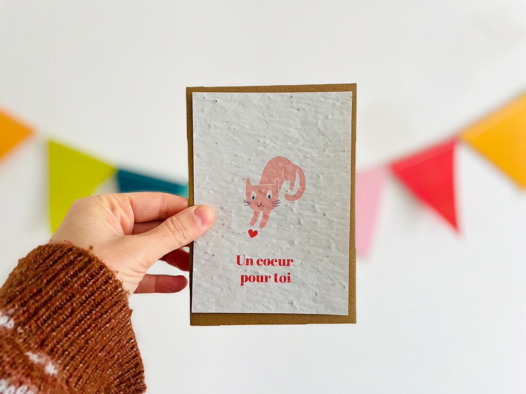 Heart on You . Message Card. I Love You Card - Etsy