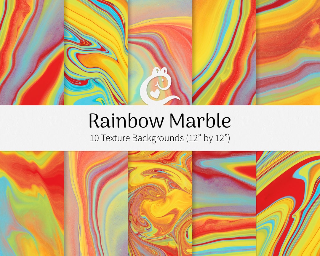 Rainbow Marble Texture Backgrounds, Instant Download - Etsy
