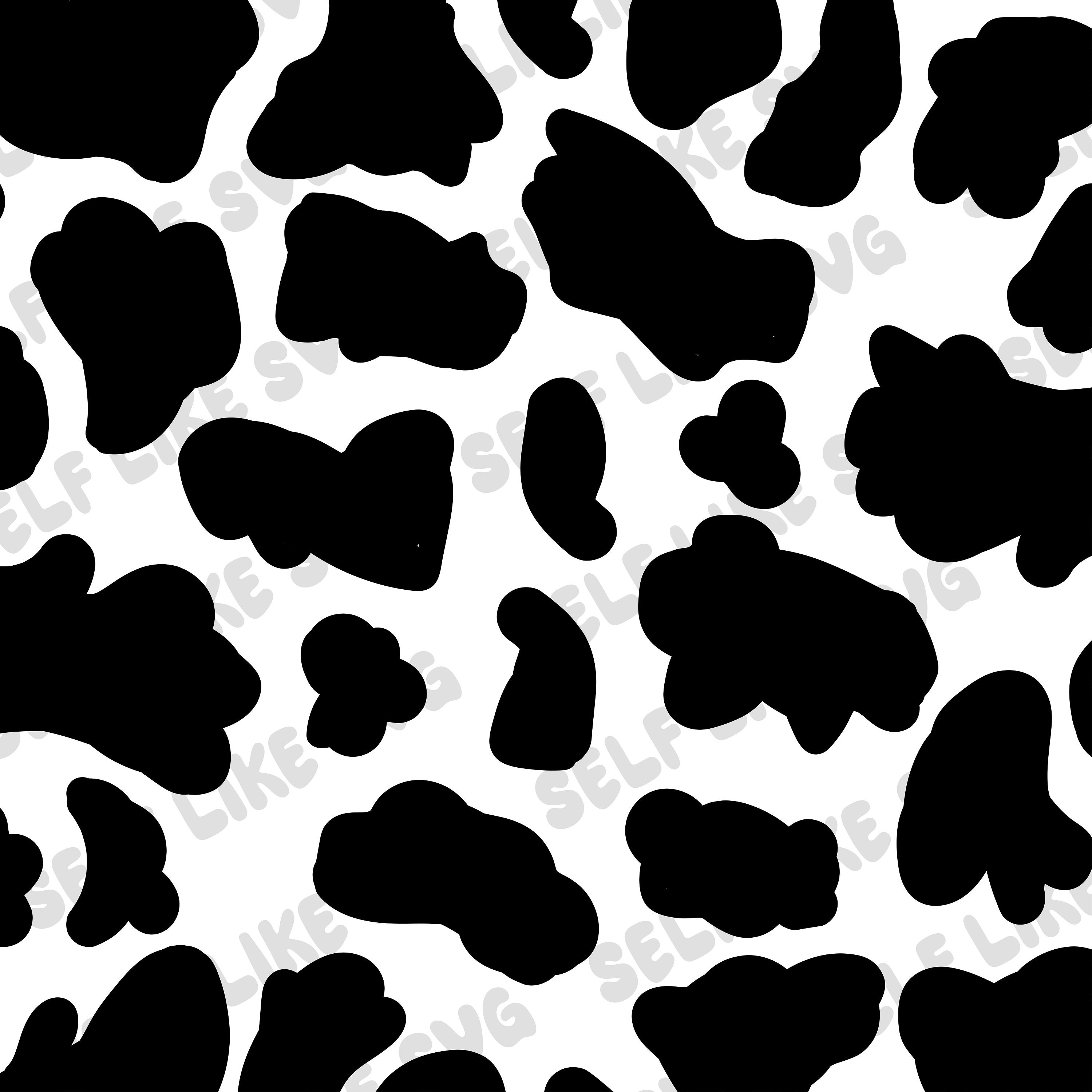 Cow Print Pattern SVG, Animal Print, Cut File Pattern, Digital Download ...
