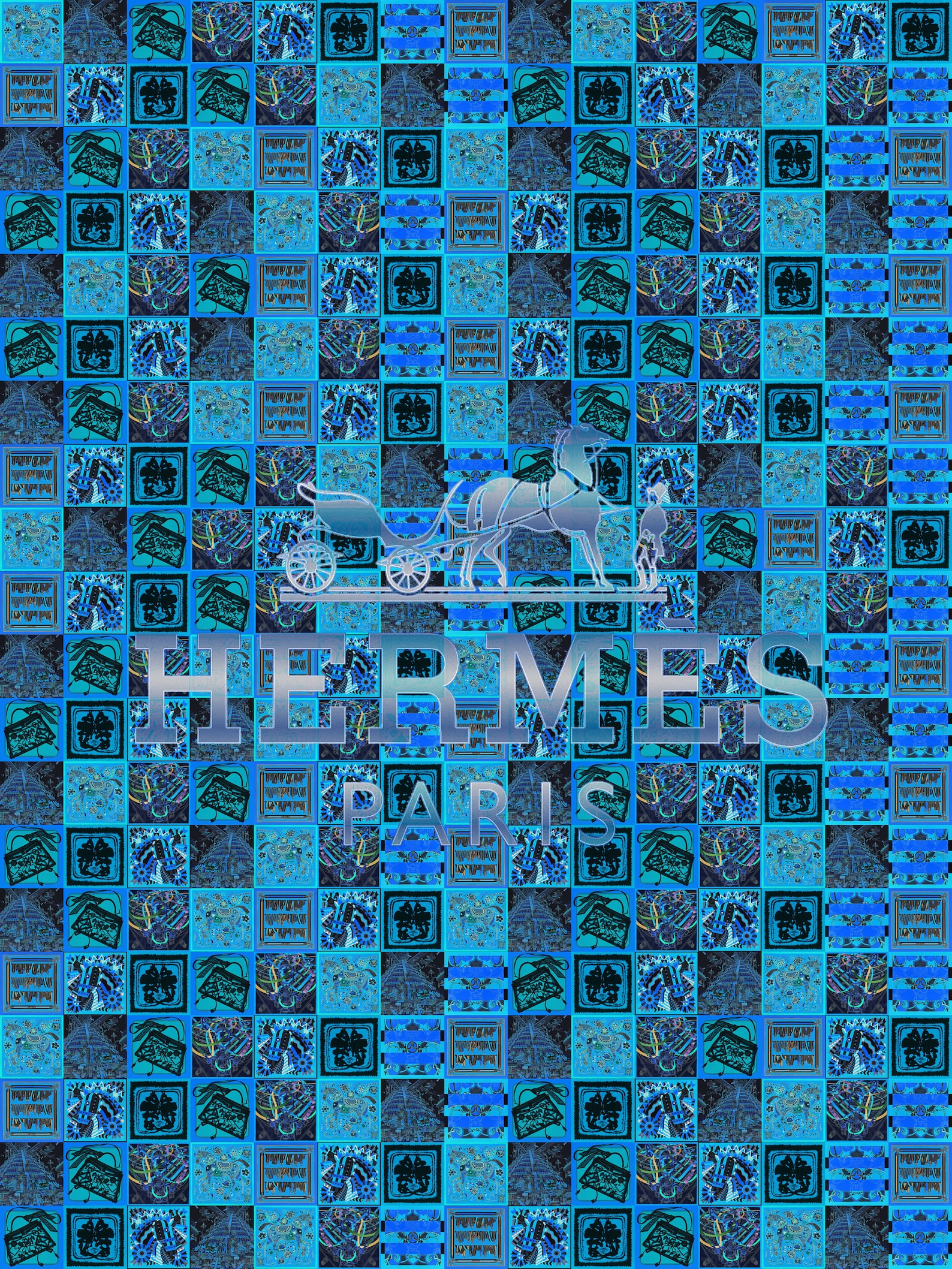 Hermes Poster Photo Print Fashion Print Blue | Etsy