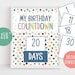 Birthday Countdown Calendar, Printable DIY Kids Countdown Calendar ...