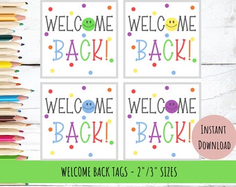 Printable Welcome Back Tags - Etsy